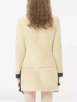Valentino Garavani Bow-detail Tweed Jacket - Neutrals