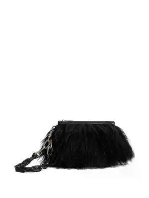 Dolce & Gabbana Fur-trimmed Zip Clutch