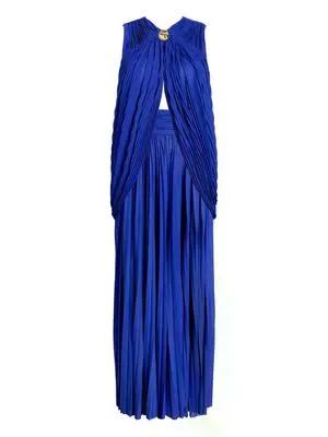 Women's Pleated Evening Maxi Dresses