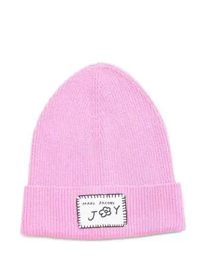 Marc Jacobs Marc Jacobs Logo-Patch Beanie Pink
