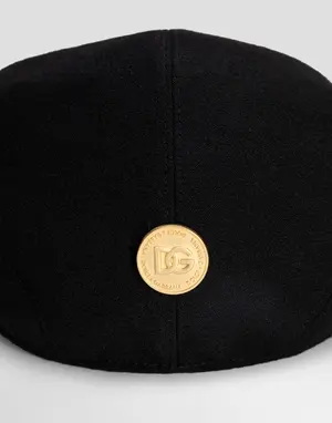 Dolce & Gabbana Wool Crepe Cap With Dg Coin