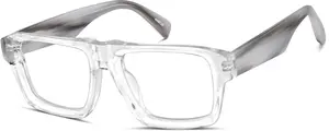 Zenni Square Full Rim Frame Eyeglasses - Clear