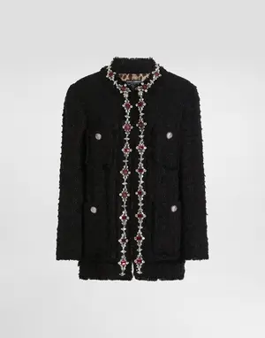 Dolce & Gabbana Wool Jacket With Embroidered Trim