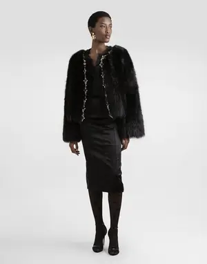 Dolce & Gabbana Sheepskin Jacket With Inlay