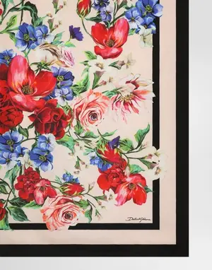 Dolce & Gabbana Floral- Silk Twill Foulard - Print