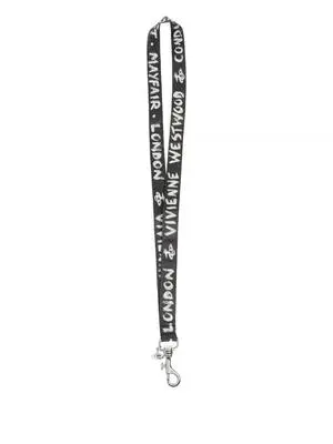 VIVIENNE WESTWOOD Logo-print Keyring - Black