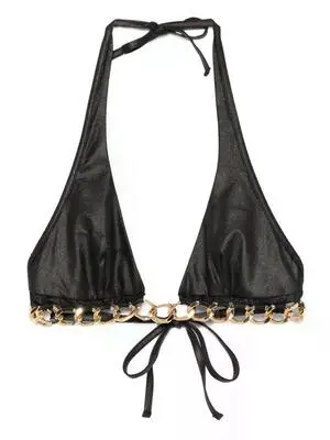 Agent Provocateur Chain-embellished Bikini Top - Black