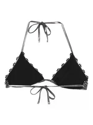 Agent Provocateur Flower-embellished Bikini Top