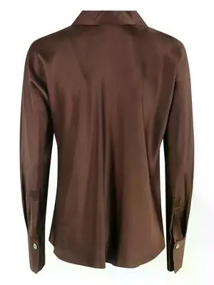 Vince Satin Long-sleeve Shirt