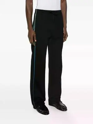 Casablanca Side-stripe Elastic-waist Trousers - Black
