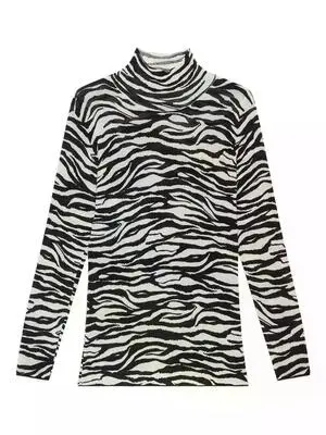 Malìparmi Zebra-print Mock-neck Top