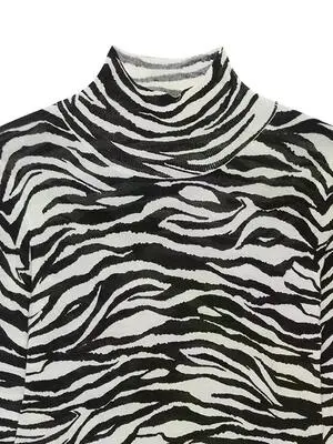 Malìparmi Zebra-print Mock-neck Top