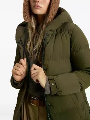 Woolrich Hooded Quilted Zip-up Coat - Green
