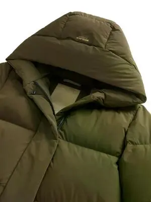 Woolrich Hooded Quilted Zip-up Coat - Green