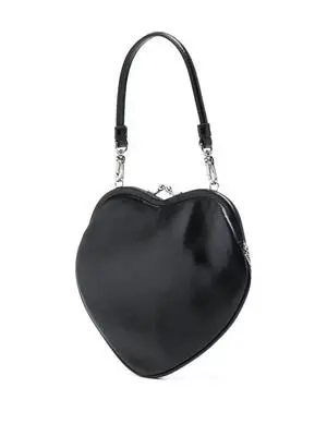 VIVIENNE WESTWOOD Heart-shaped Crystal Clutch - Silver