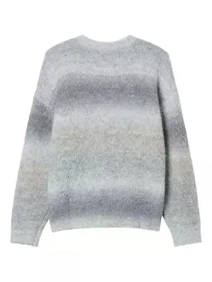 Izzue Striped Pullover Sweater - Grey