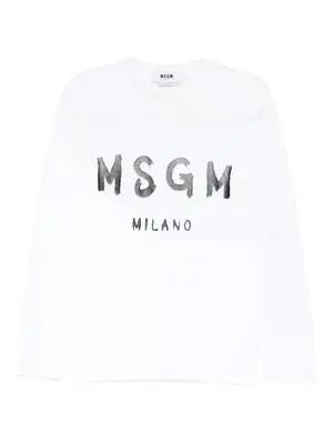 MSGM Logo-printed T-shirt - White