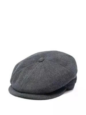 Tagliatore Wool Beret With Logo Charm