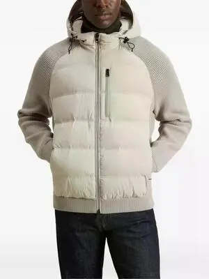 Woolrich Quilted Knitted-panel Coat