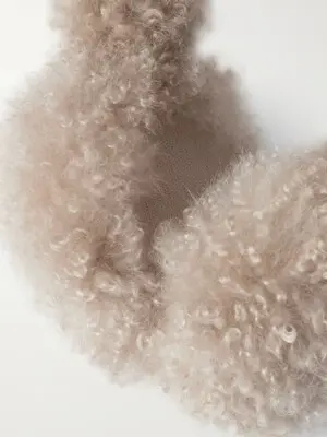 YVES SALOMON Wool-trimmed Shearling Earmuffs - Neutrals