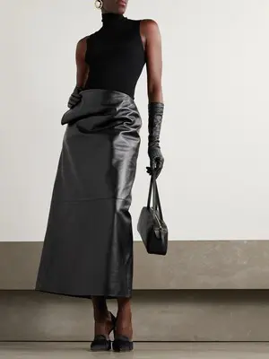 Magda Butrym Leather Maxi Skirt