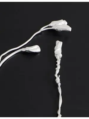 Completedworks Set Of Two Plated Flower Ornaments