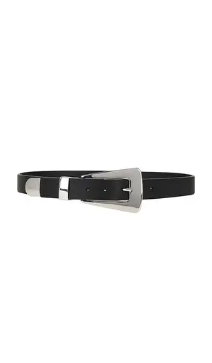 LAMARQUE Brooklyn Belt - Black & Silver
