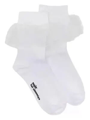 Noir Kei Ninomiya Ruffled Ankle Socks - White