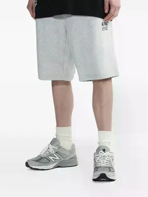 Alpha Industries Logo-patch Shorts - Grey