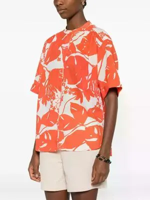 Marc O'polo Floral Print Gathered Shirt