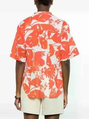 Marc O'polo Floral Print Gathered Shirt