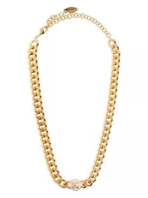 Off-White Curb-chain Logo Necklace - Gold