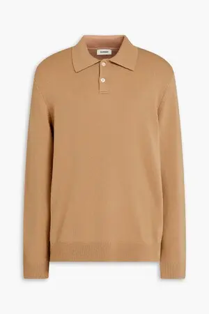 Sandro Wool And Cashmere-blend Polo Sweater
