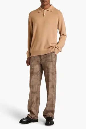 Sandro Wool And Cashmere-blend Polo Sweater