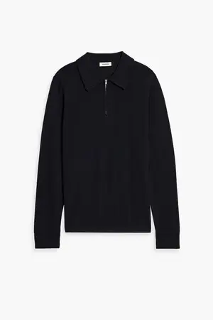 Sandro Wool-blend Polo Sweater - Midnight Blue