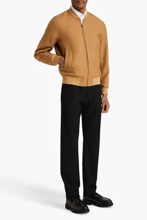 Sandro Wool-blend Twill Bomber Jacket