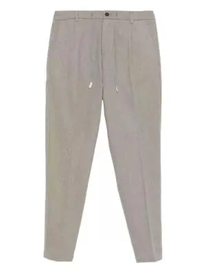 Eleventy Pleated Drawstring Trousers - Grey