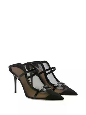 MALONE SOULIERS Mesh-panel Leather Mules