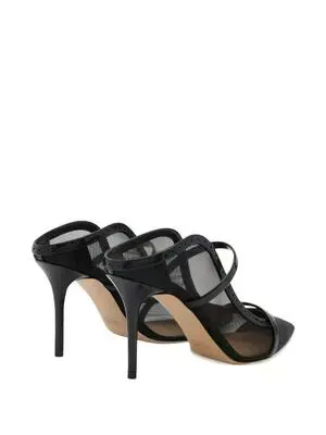 MALONE SOULIERS Mesh-panel Leather Mules