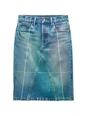 Alexander Wang Denim Midi Skirt - Blue