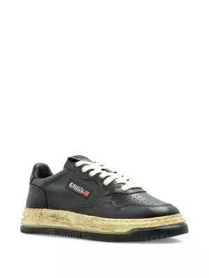 AUTRY Leather Distressed-sole Sneakers