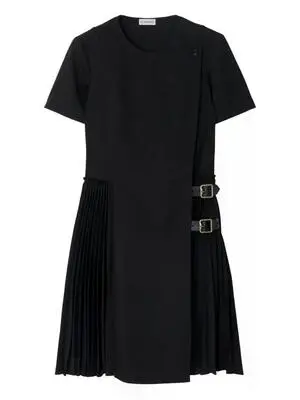 Burberry Pleated Wrap Mini Dress