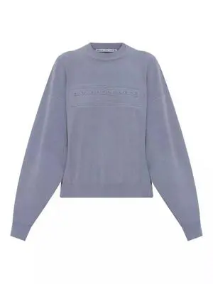 Alexander Wang Logo-embossed Jumper - Blue