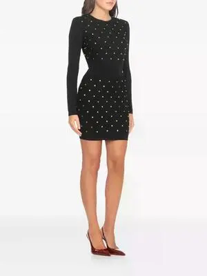 Elisabetta Franchi Mini Polka Dot Dress With Rear Zip - Black