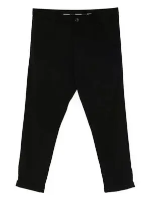 Imperial Cuffed Cotton Trousers - Black