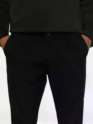 Imperial Cuffed Cotton Trousers - Black
