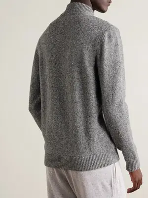 Eleventy Wool-blend Zip-up Cardigan - Gray