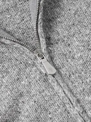Eleventy Wool-blend Zip-up Cardigan - Gray