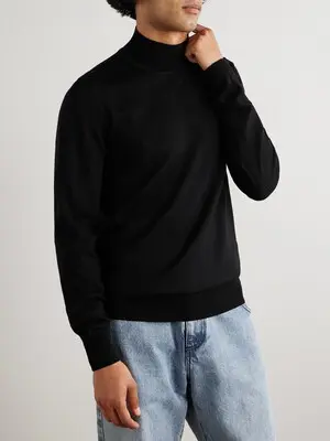 Mr P. Merino Wool Mock-neck Sweater