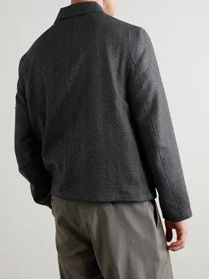 Mr P. Wool-herringbone Blouson Jacket